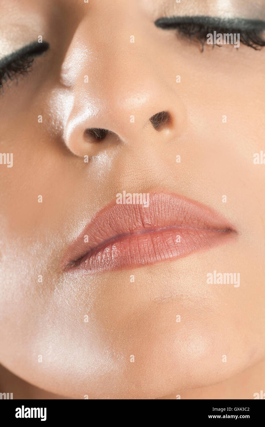 Nostrils close up woman hi-res stock photography and images - Alamy