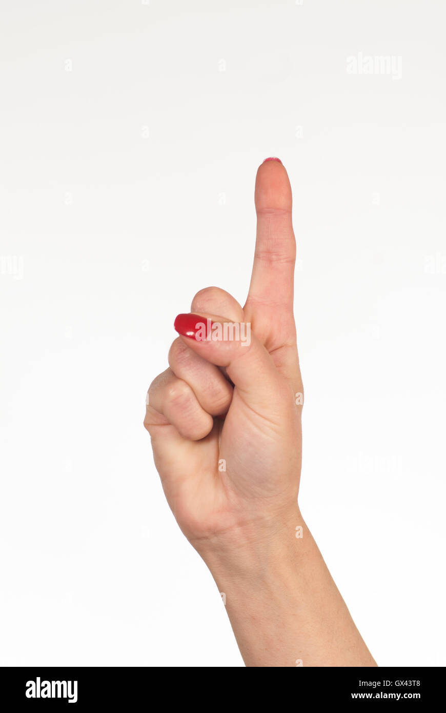 Hand showing index finger hi-res stock photography and images - Alamy