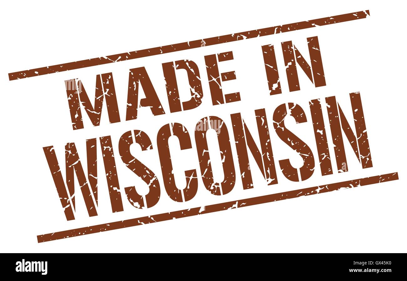 made in Wisconsin stamp Stock Vector Image & Art - Alamy