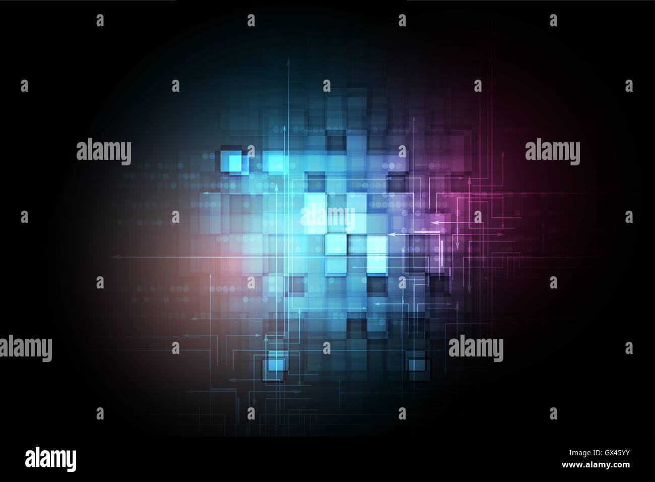 Grunge technology vector background. Retro futuristic style Stock ...