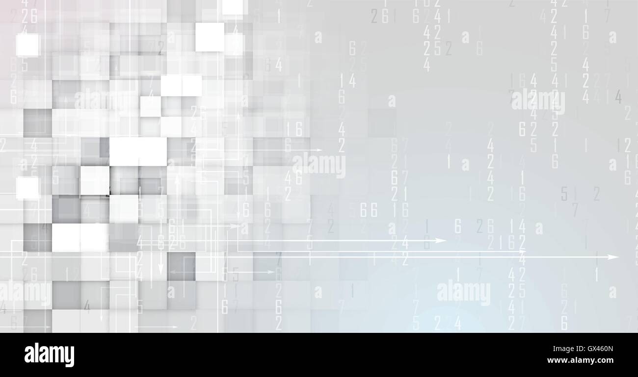 Light gray Grunge technology vector background. Retro research ...