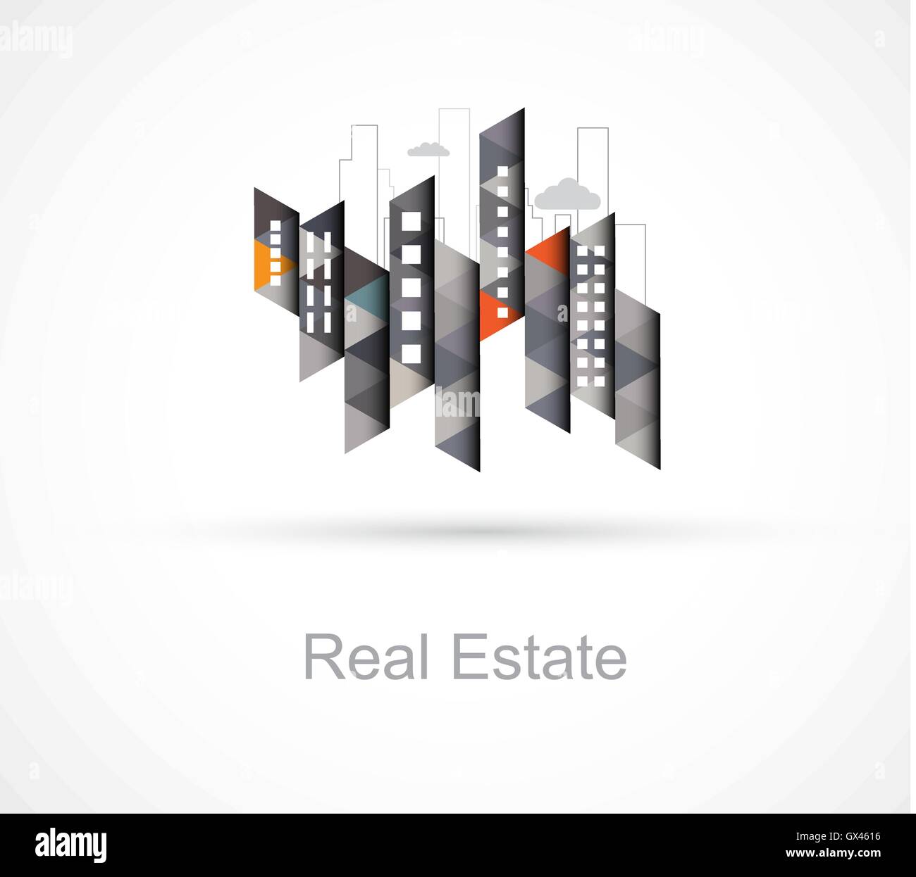abstract real estate city circuit mirror business background Stock ...