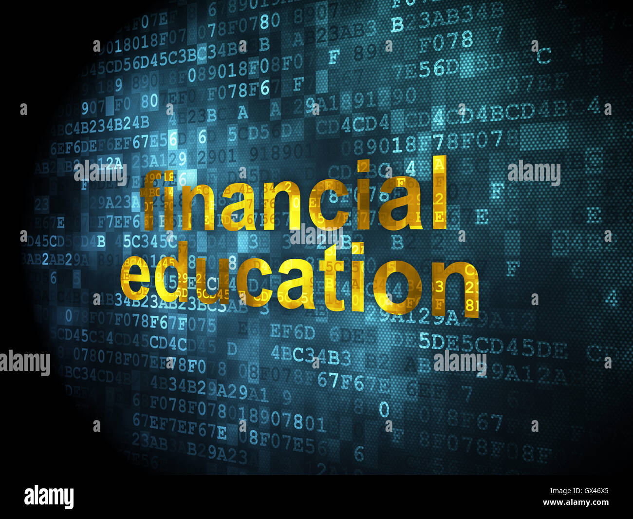Education concept: Financial Education on digital background Stock ...