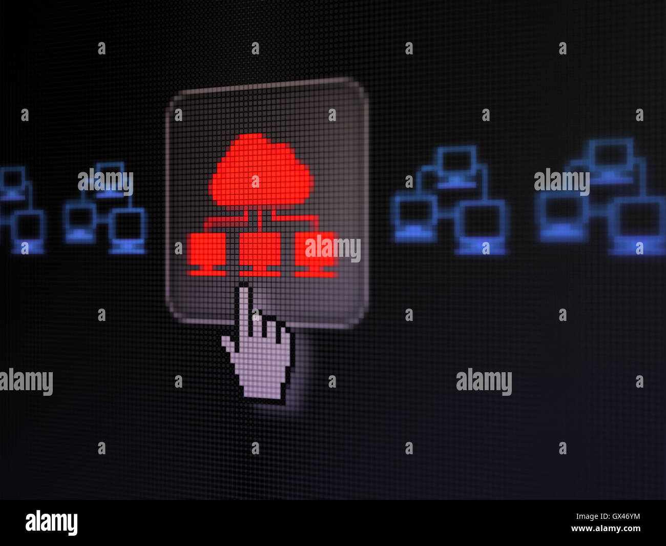 Networking concept: Cloud Technology on digital computer screen Stock ...