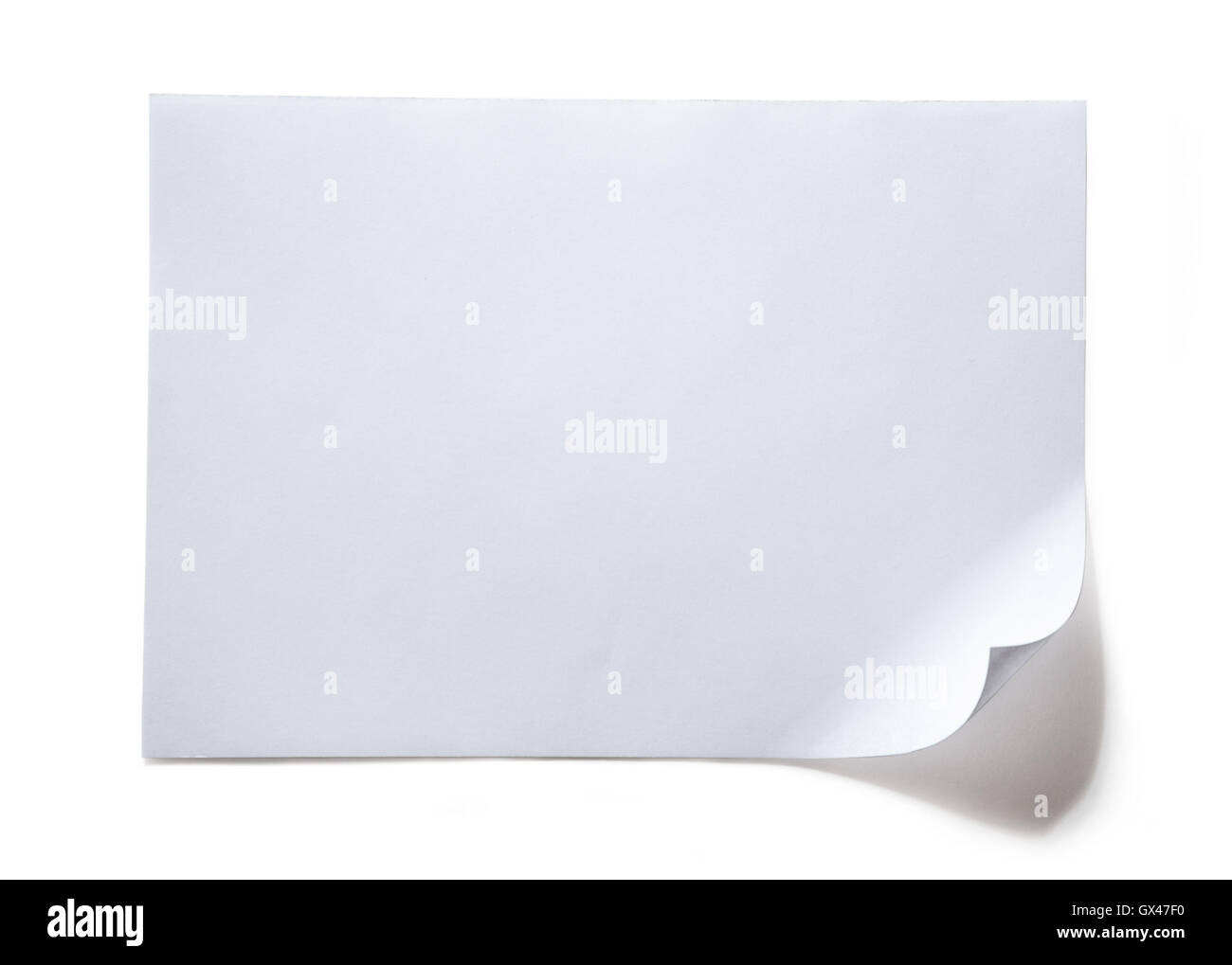 Blank sheet of paper as white background Stock Photo - Alamy