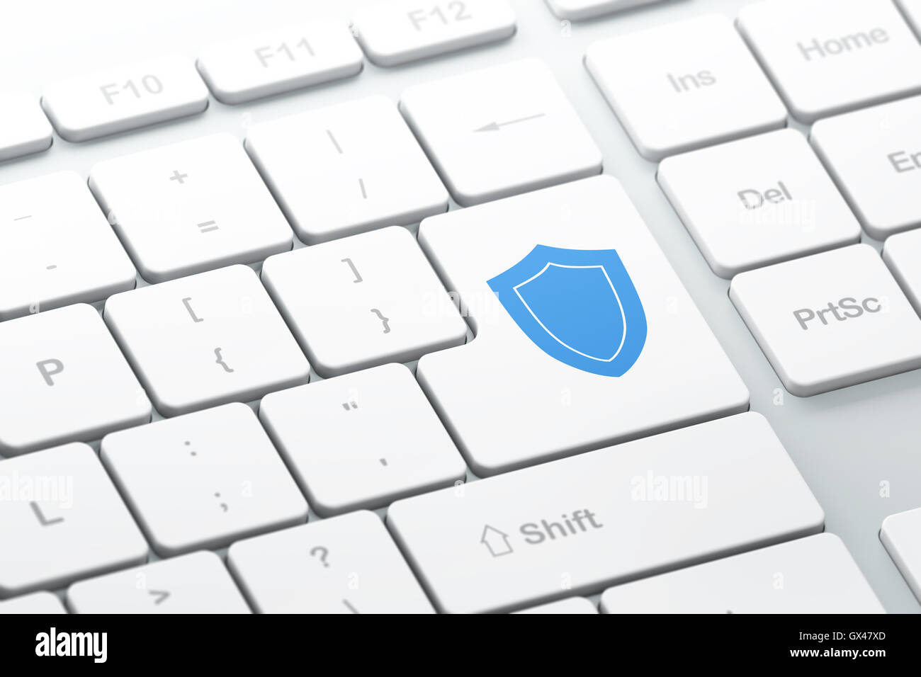 Protection concept: Shield on computer keyboard background Stock Photo ...