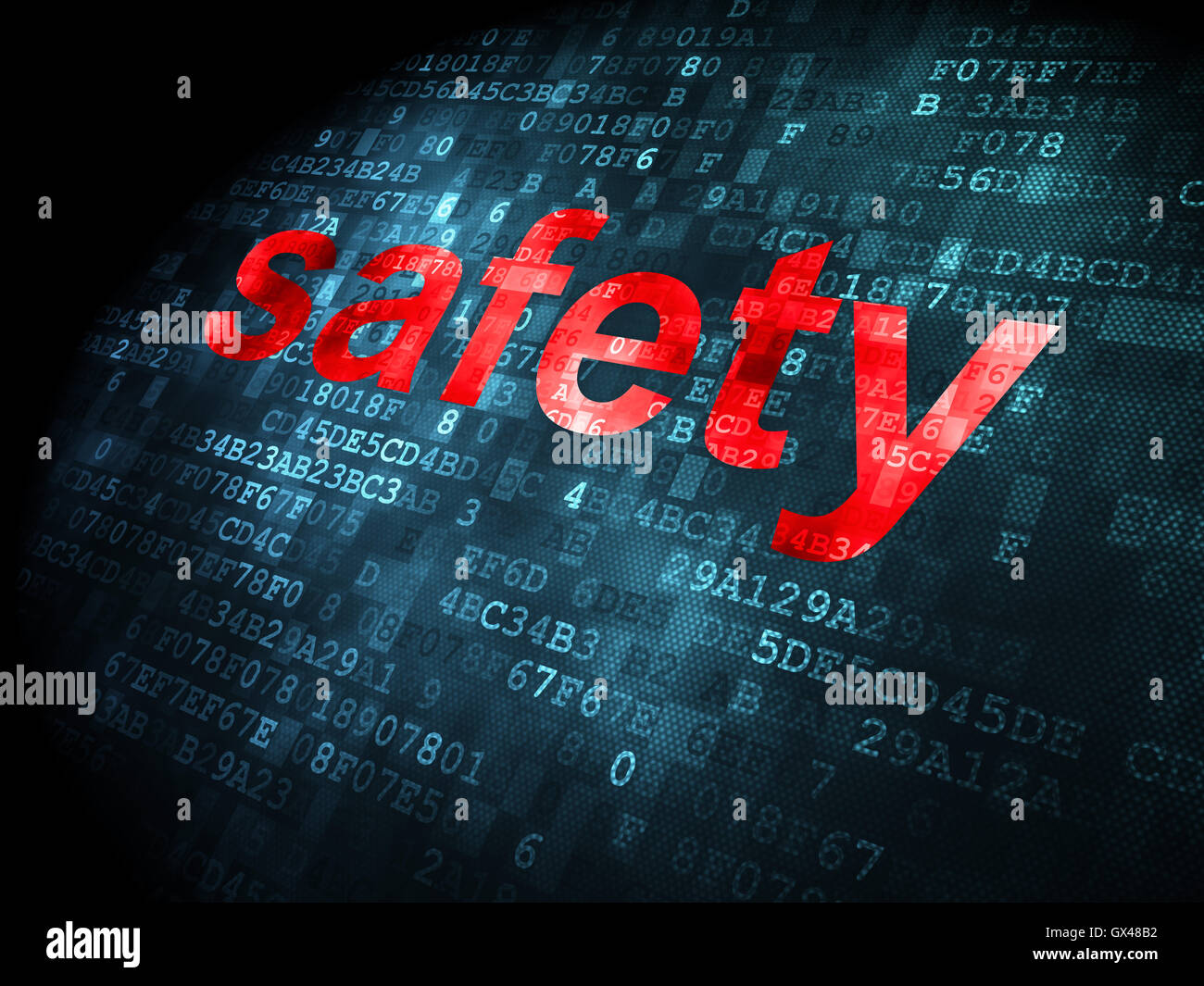 Protection concept: Safety on digital background Stock Photo - Alamy