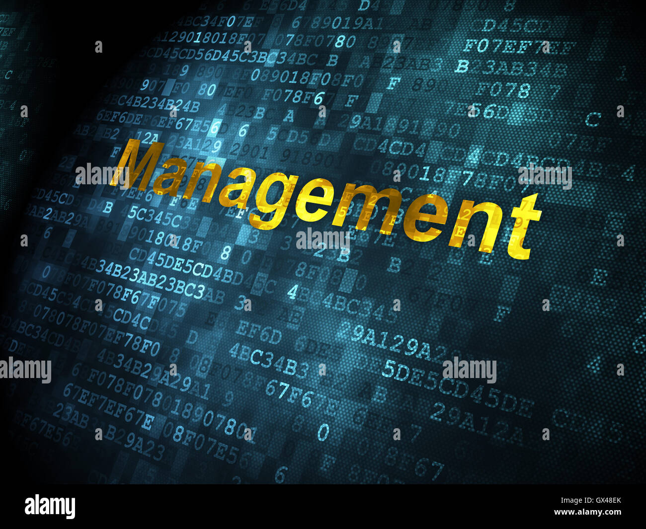 Business concept: Management on digital background Stock Photo - Alamy