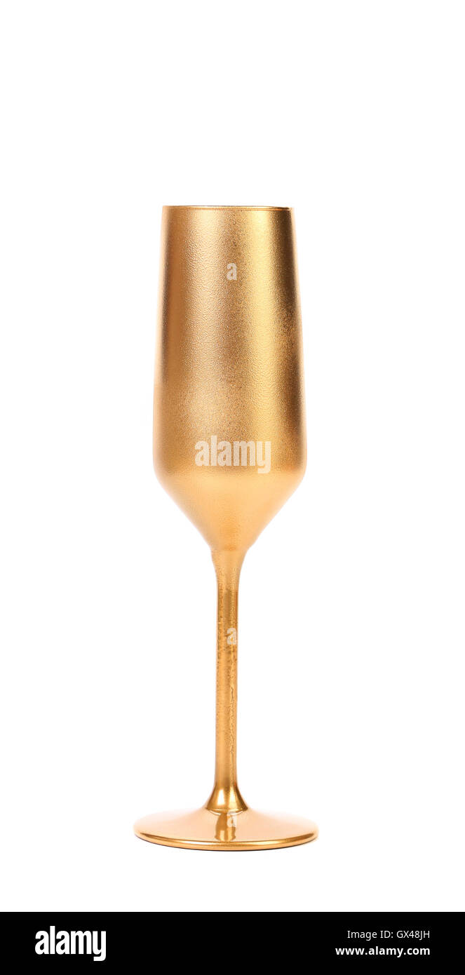 Golden champagne glass Stock Photo - Alamy