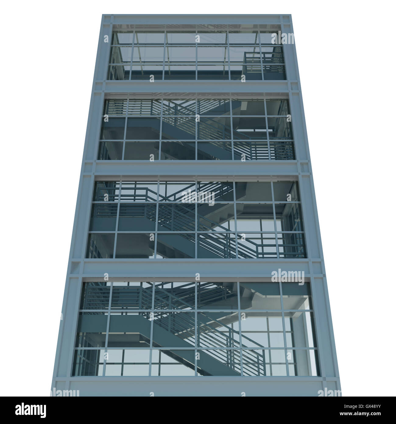 Architecture: staircase and windows Stock Photo - Alamy