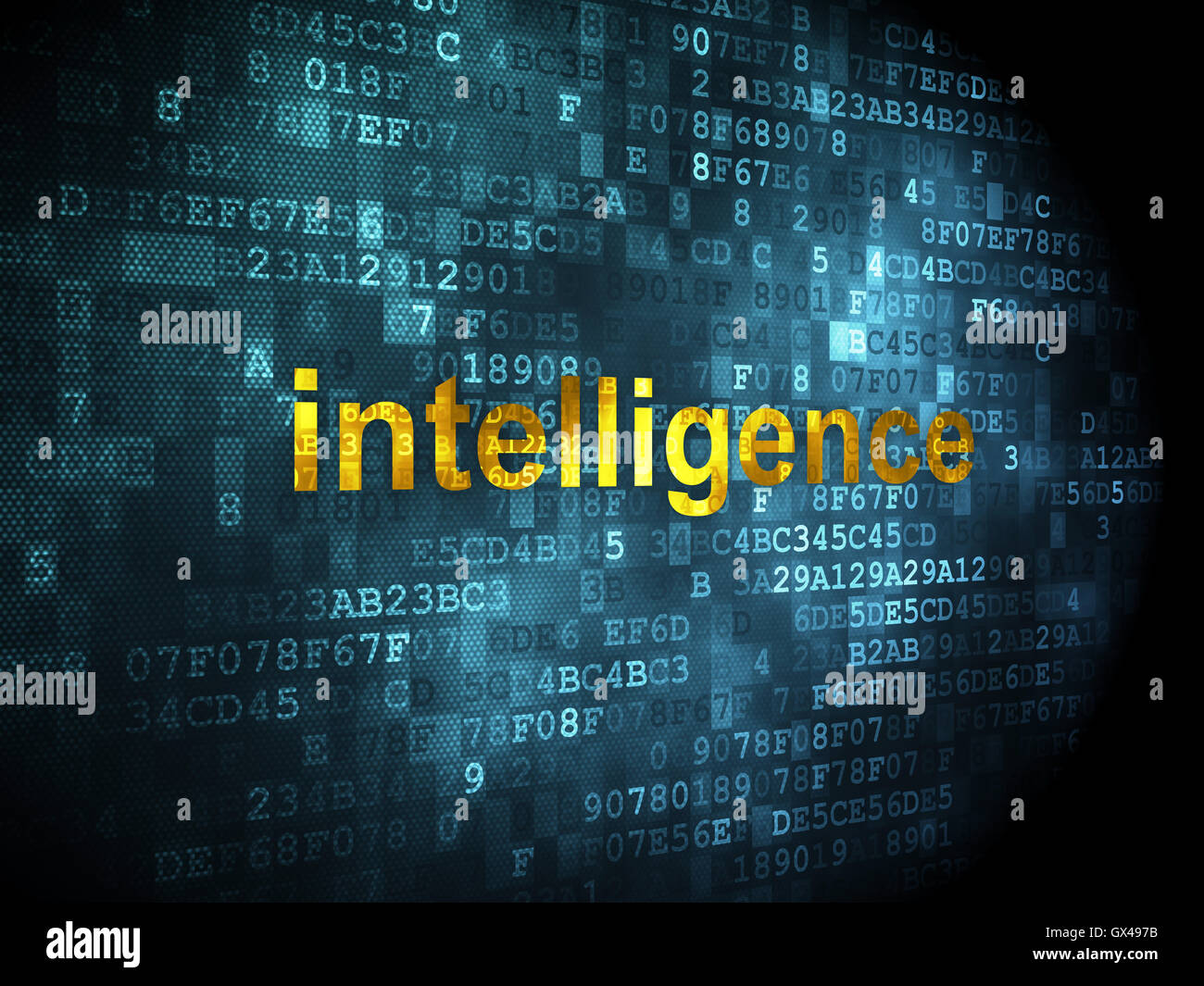 Education concept: Intelligence on digital background Stock Photo - Alamy