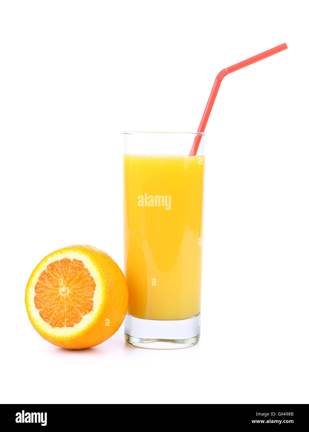 Orange juice and slice Stock Photo - Alamy