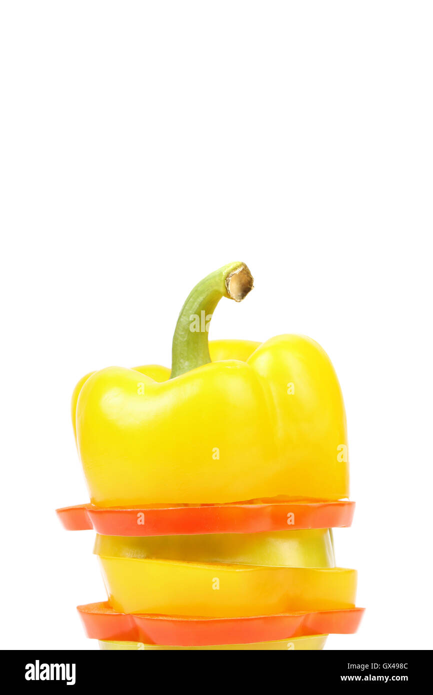 Stack of slices pepper Stock Photo - Alamy