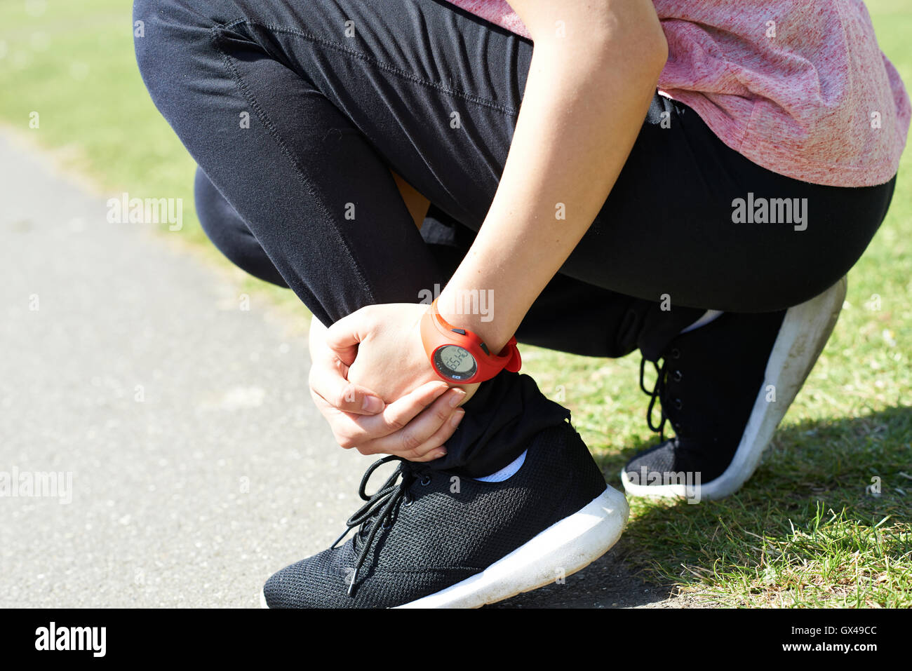 Ankle injury woman hi-res stock photography and images - Alamy
