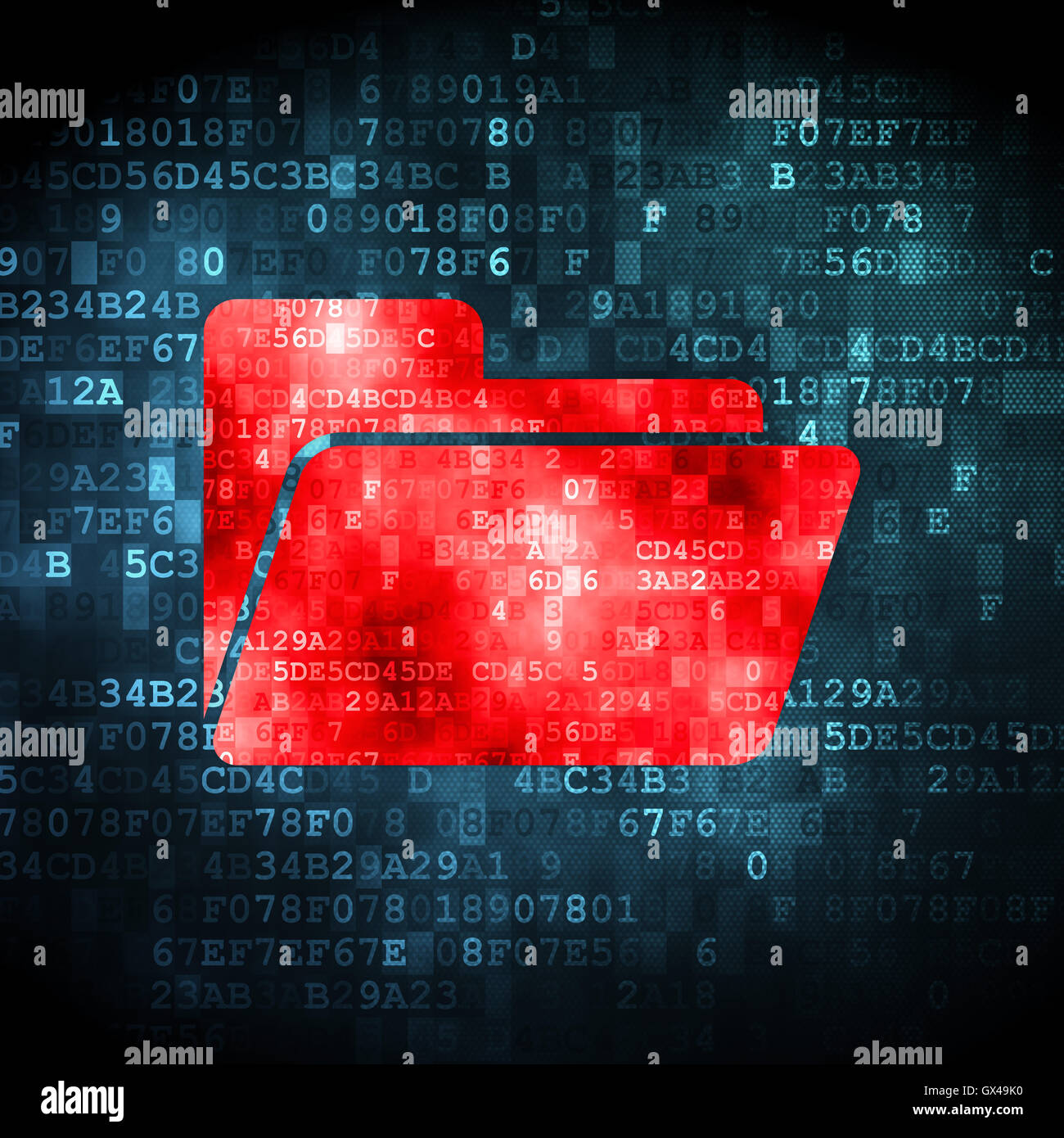 Finance concept: Folder on digital background Stock Photo - Alamy