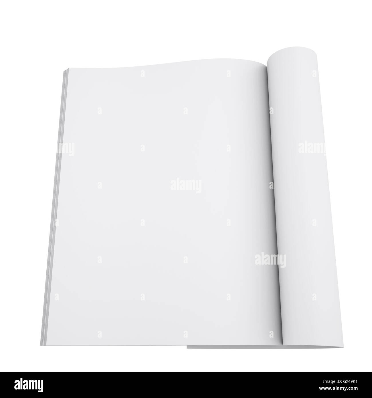 Open white book Stock Photo - Alamy