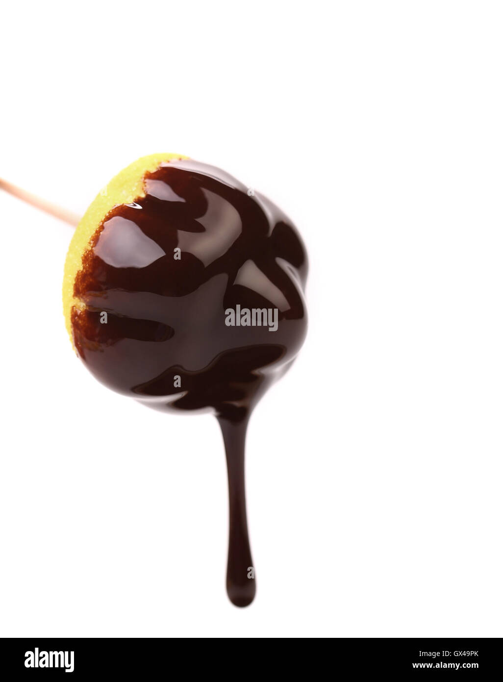 Marshmallow in chocolate syrop. Isolated Stock Photo - Alamy