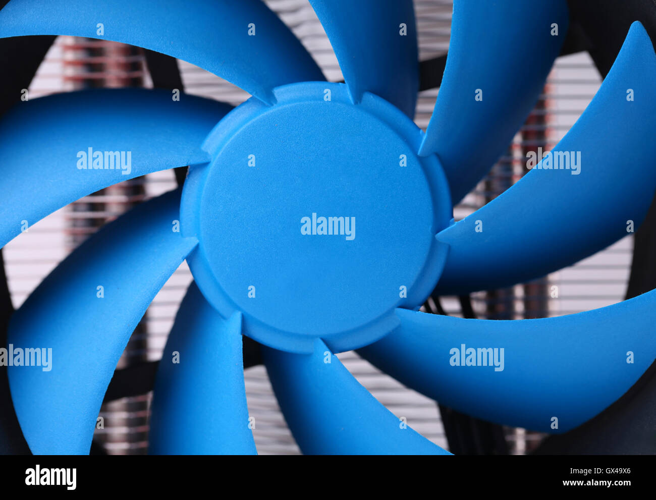 Blue computer fan for PC case Stock Photo - Alamy