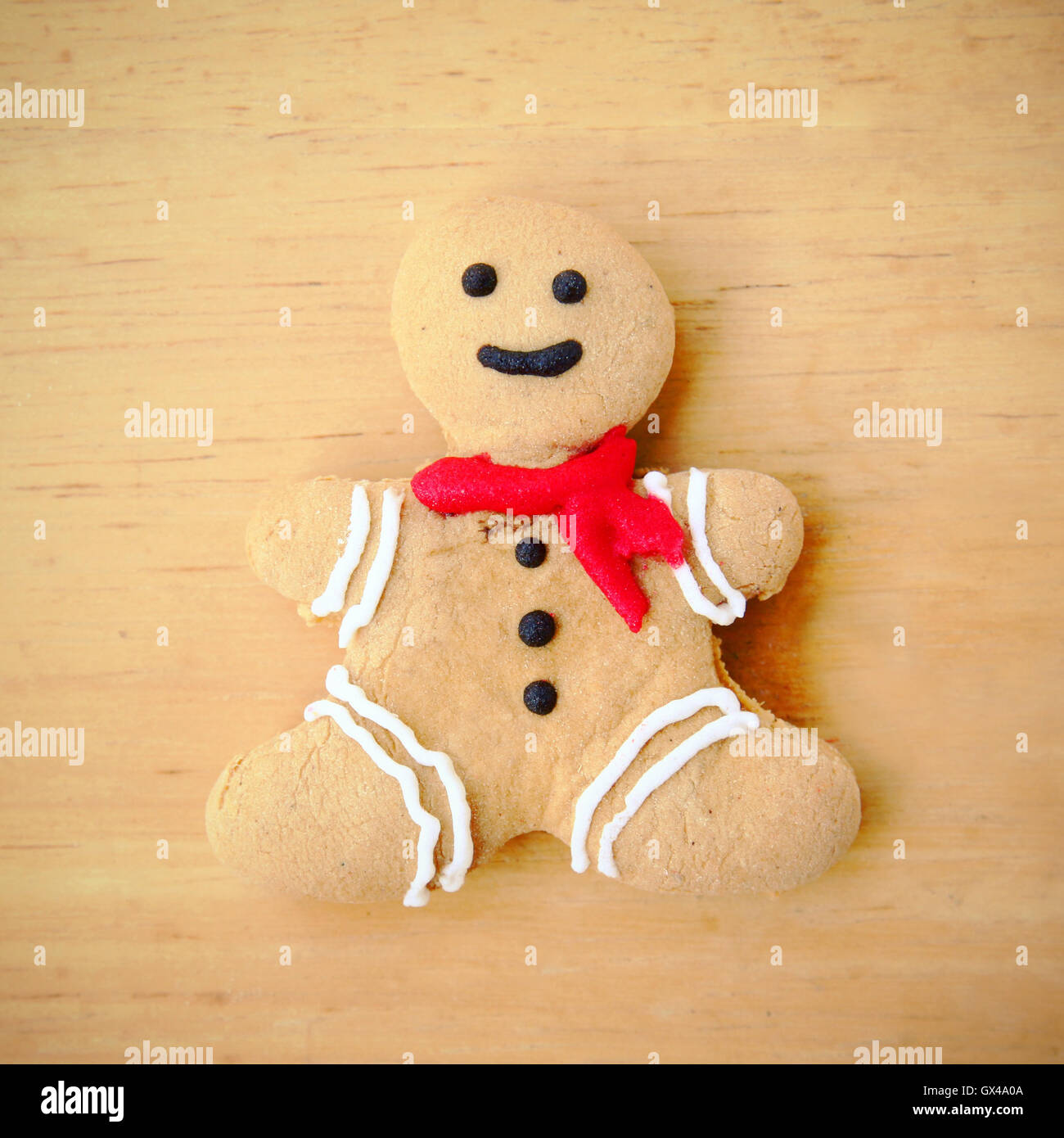 Gingerbread man with retro filter effect Stock Photo - Alamy