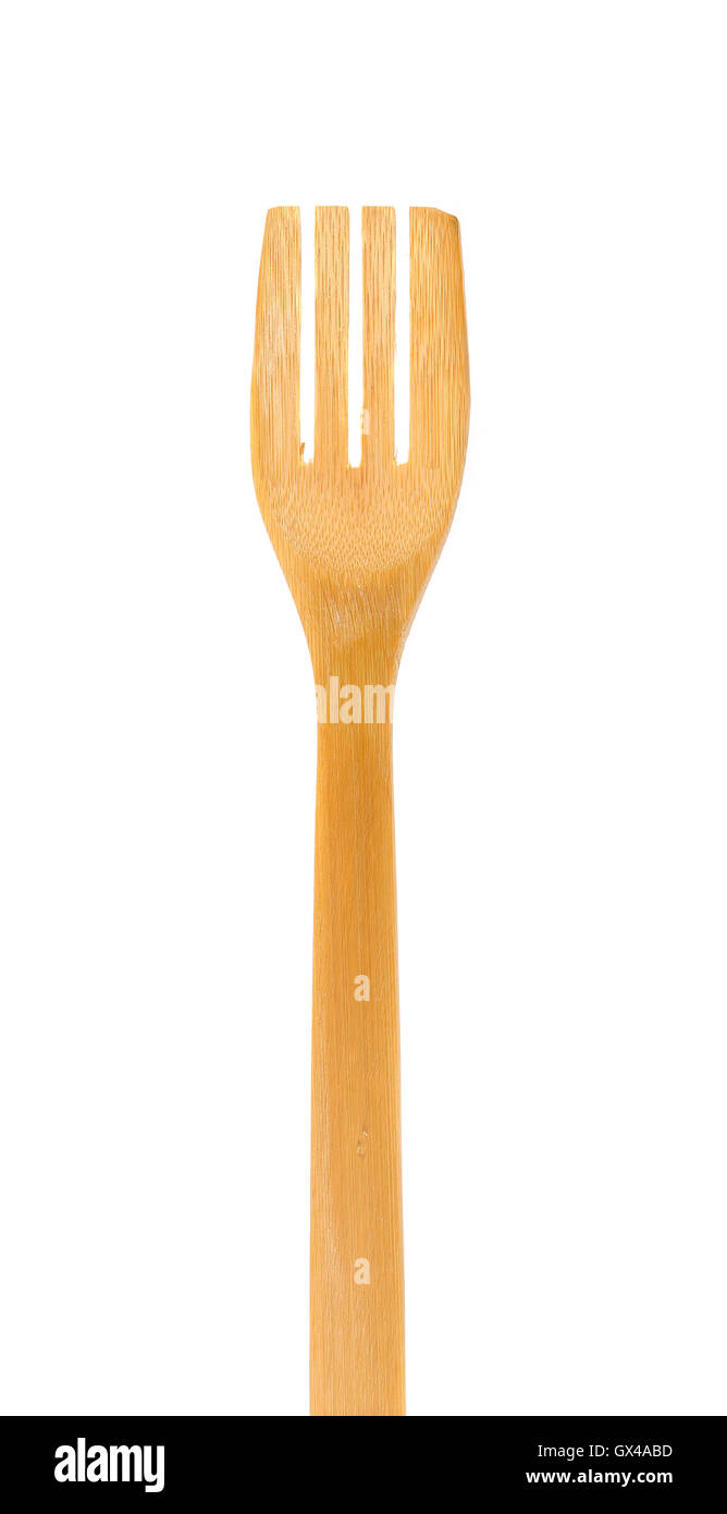 Fork made of wood Stock Photo - Alamy