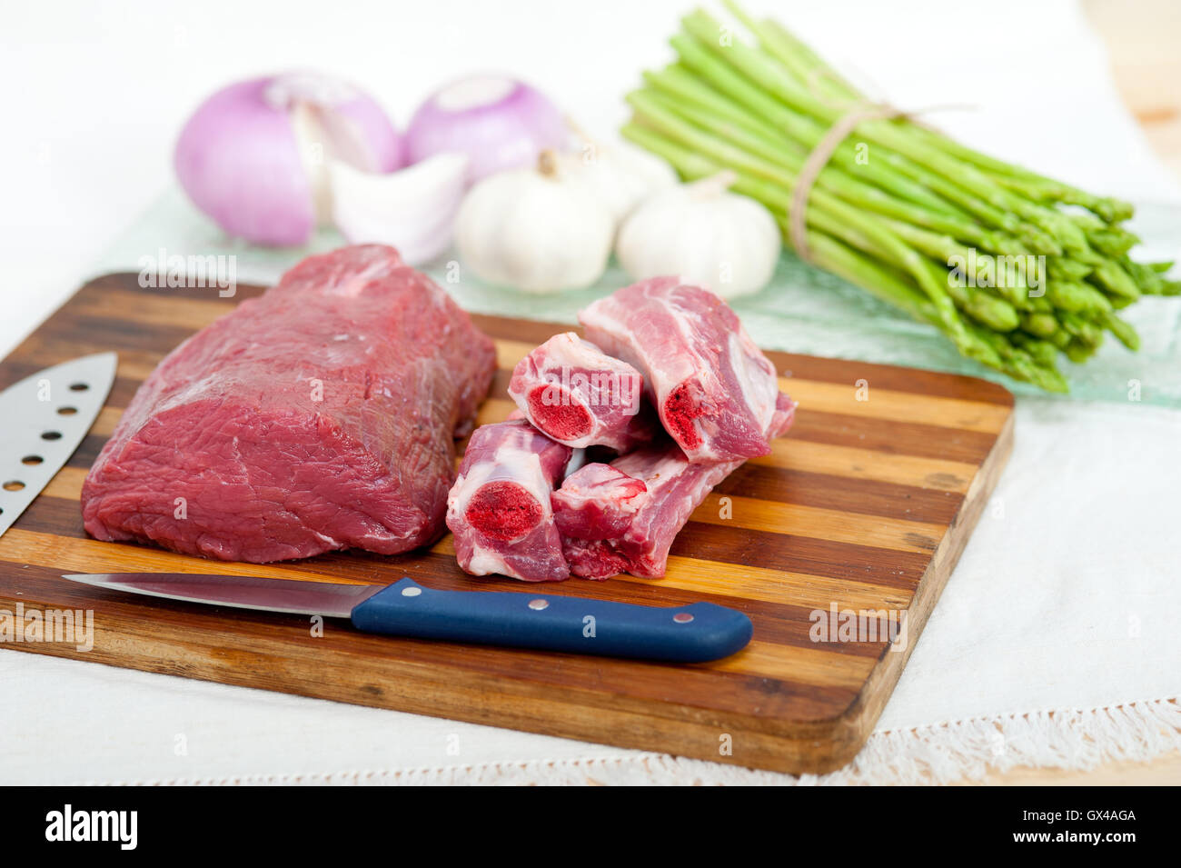raw beef and pork ribs Stock Photo - Alamy