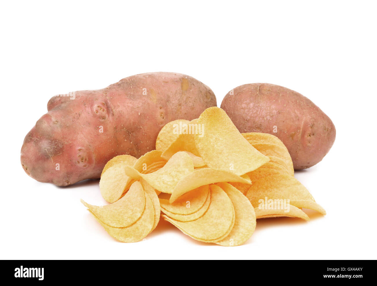 Tubers of potato and chips Stock Photo - Alamy
