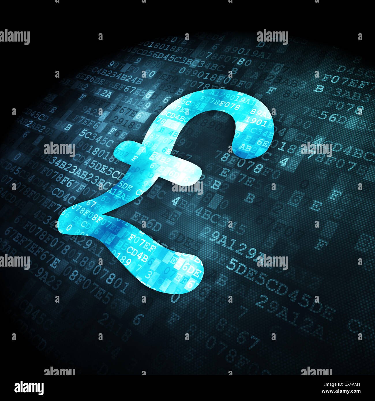 Currency concept: Pound on digital background Stock Photo - Alamy