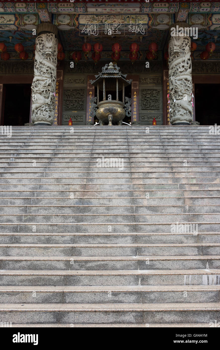 Stairs to asian temple Stock Photo - Alamy