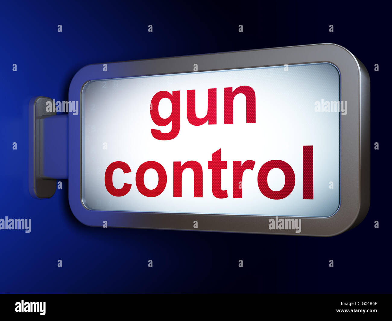 Safety concept: Gun Control on billboard background Stock Photo - Alamy