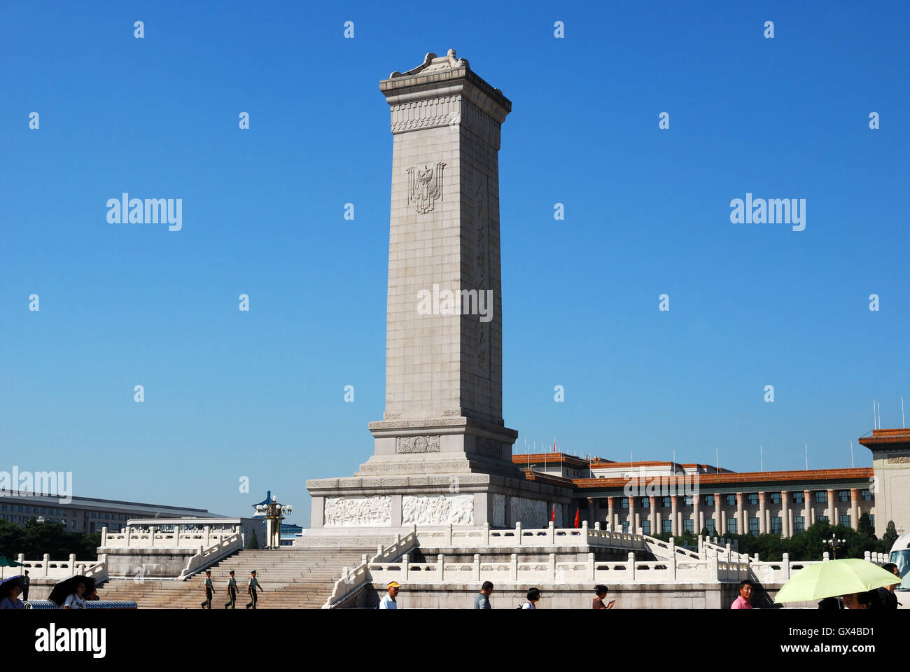 monument to people's heroes at tiananmen square,beijing,china Stock ...