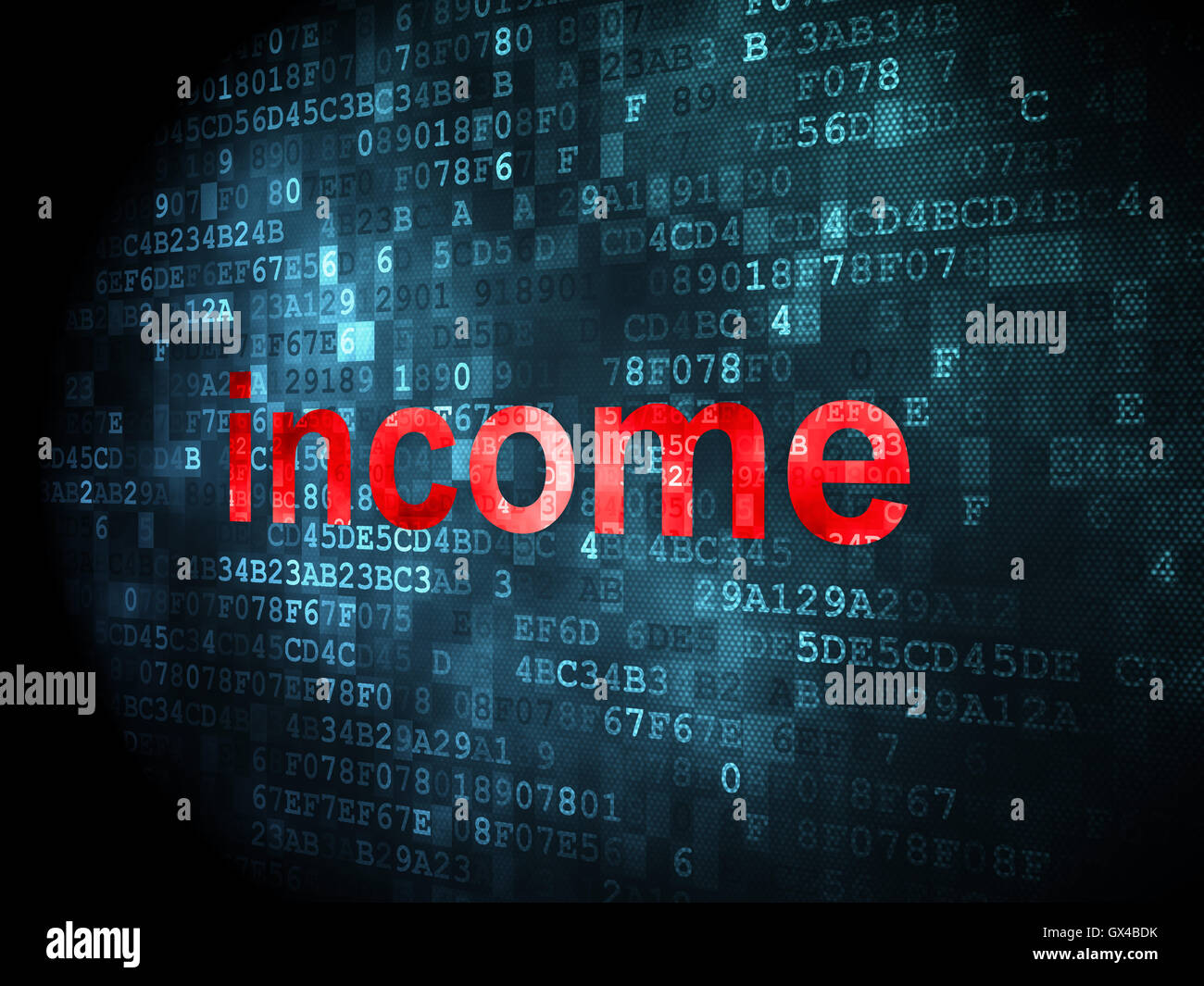 Finance concept: Income on digital background Stock Photo - Alamy