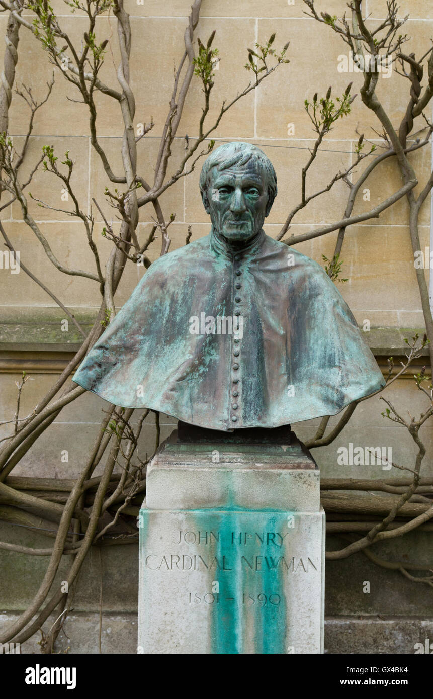 The bust of Cardinal Newman in the College Garden, Trinity College ...