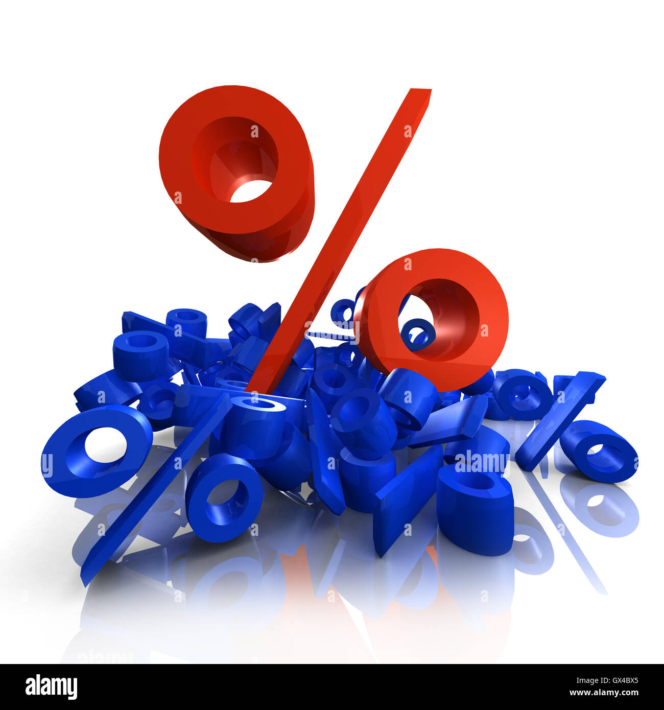 Blue percentage icon on Cut Out Stock Images & Pictures - Alamy