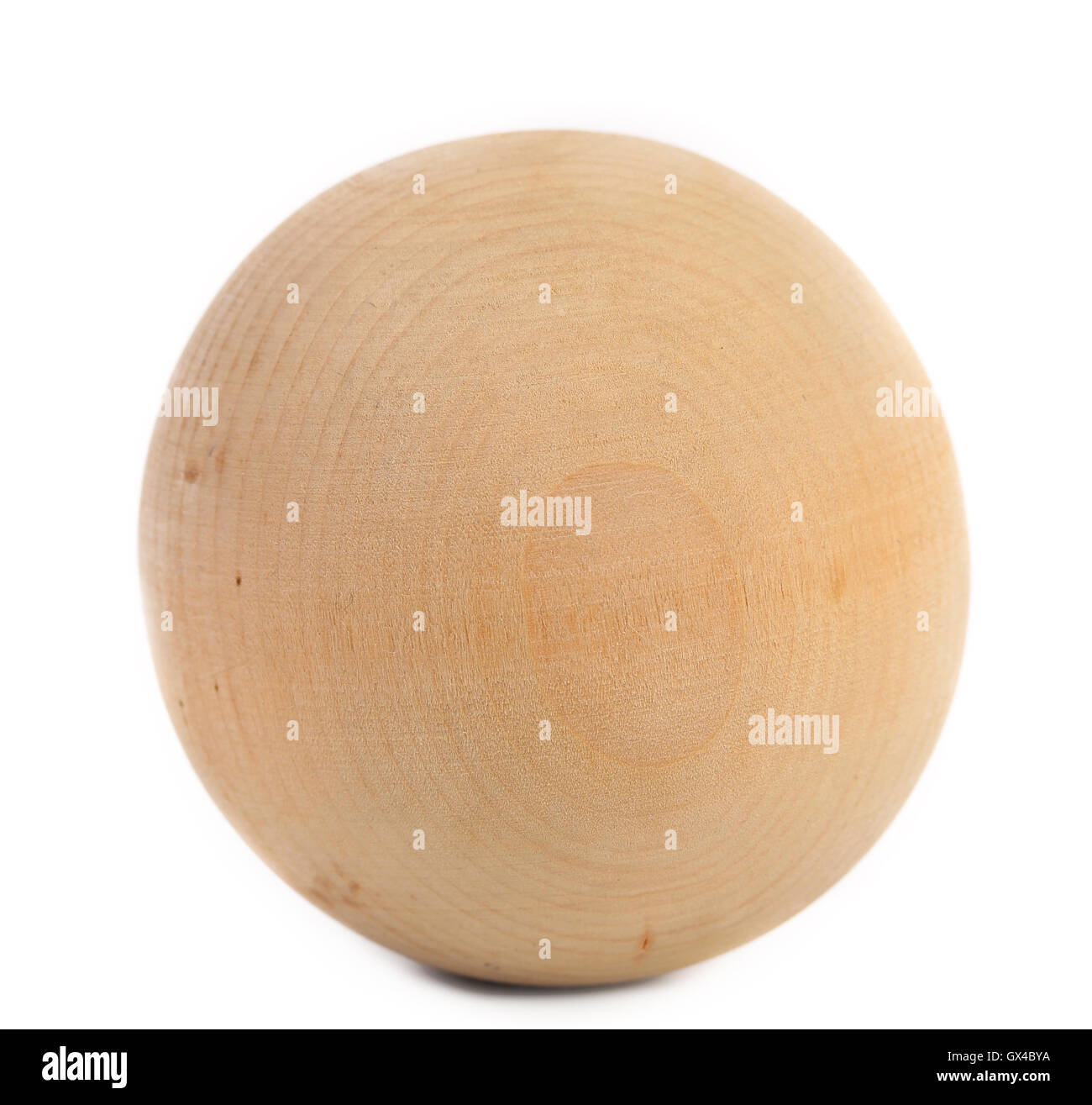 Wooden sphere isolated on a white background Stock Photo - Alamy