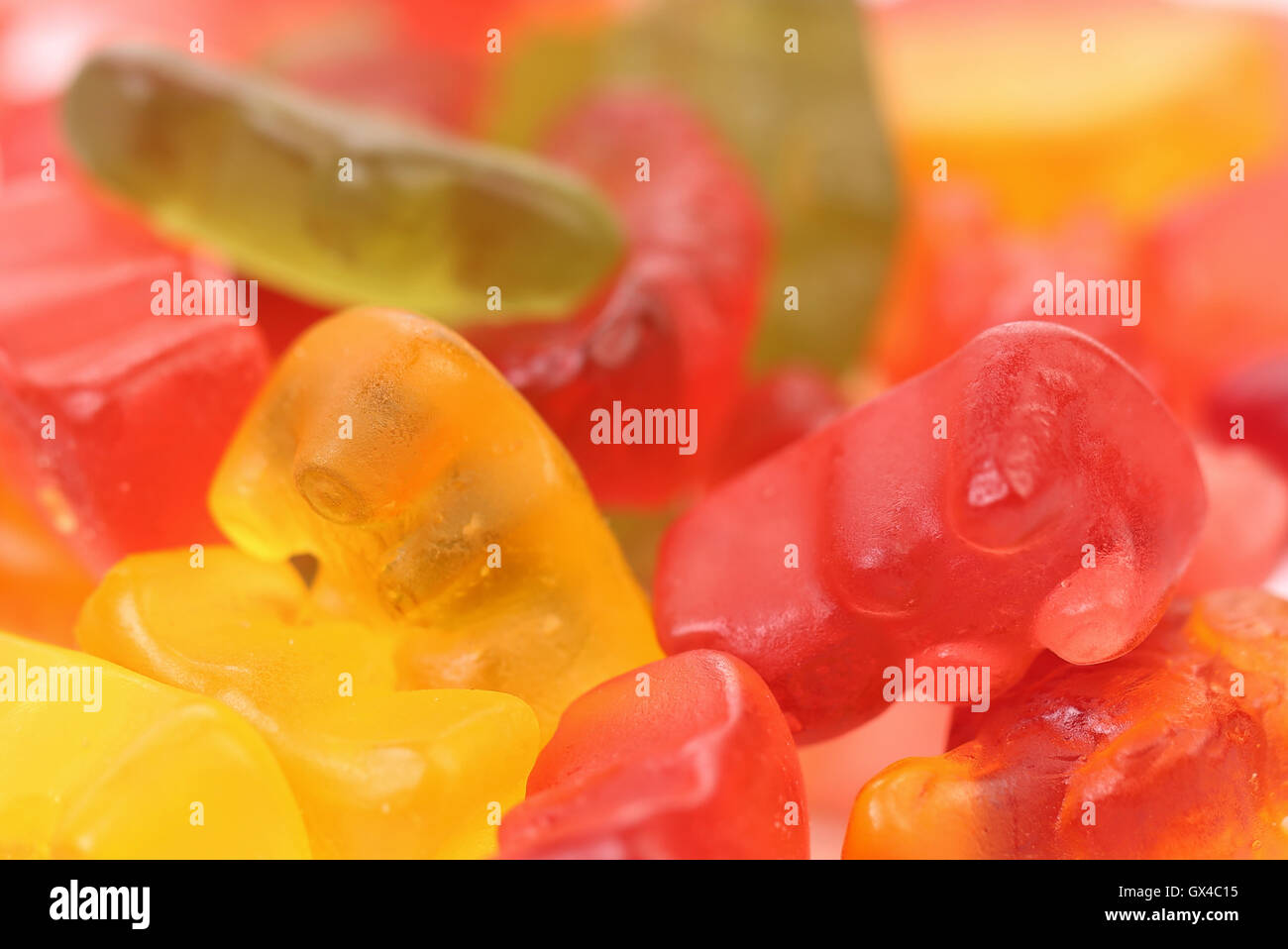 Background of colorful fruit jelly candy Stock Photo - Alamy