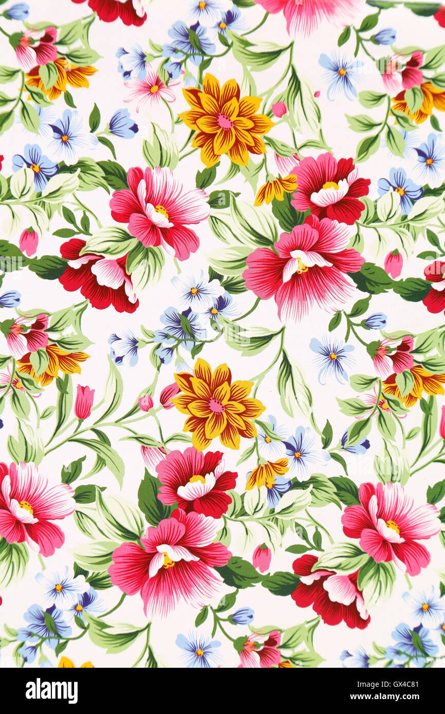 Print of different flowers Stock Photo - Alamy