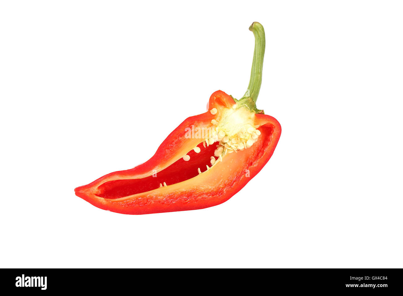 Slice of red pepper Stock Photo - Alamy