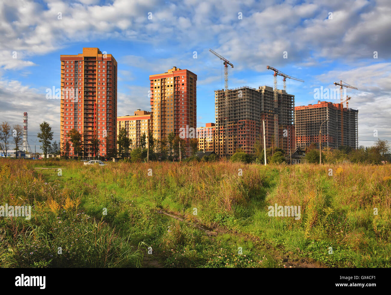 Construction of a new residential complex Stock Photo - Alamy