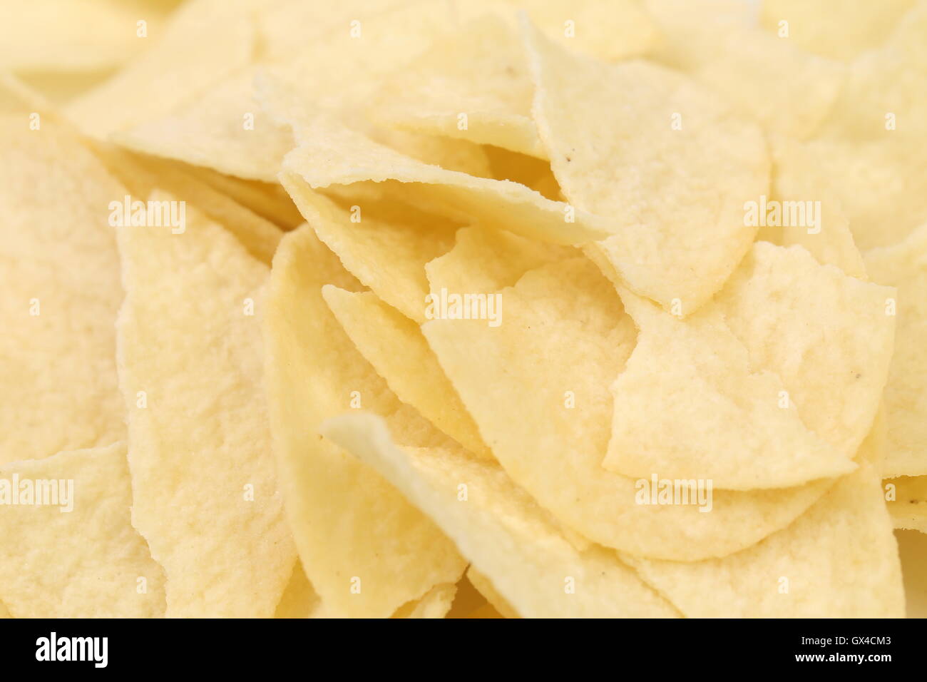 Background of potato chips. Close up Stock Photo - Alamy