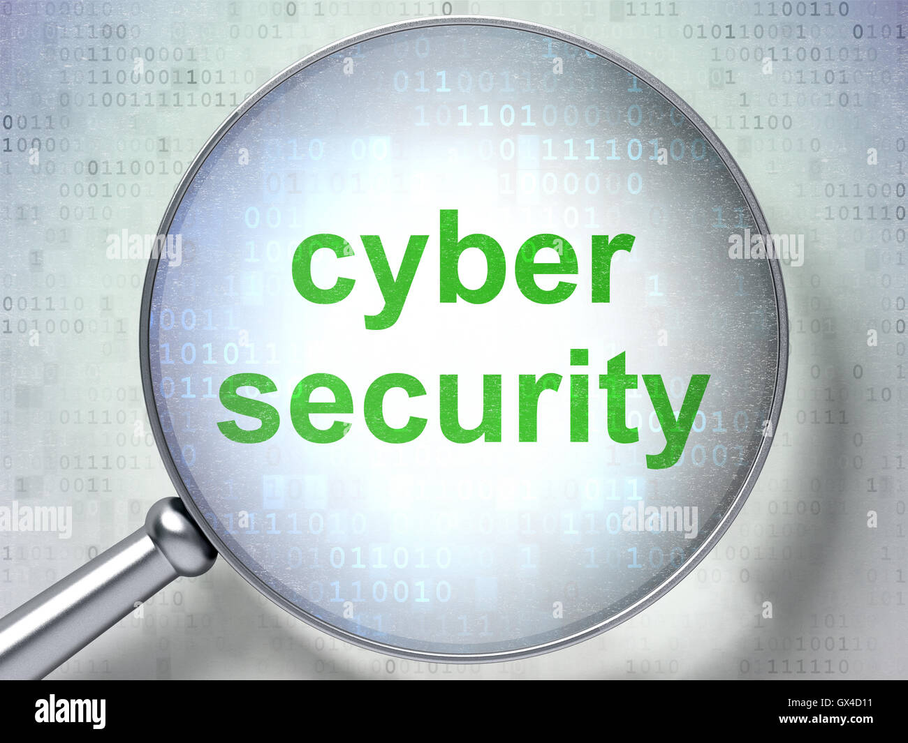 Protection concept: Cyber Security with optical glass Stock Photo - Alamy