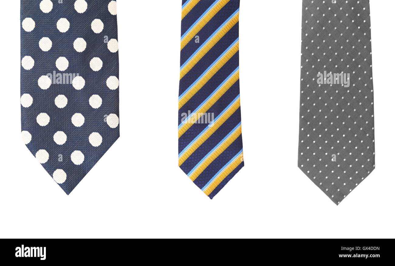 Three multi-colored tie Stock Photo - Alamy