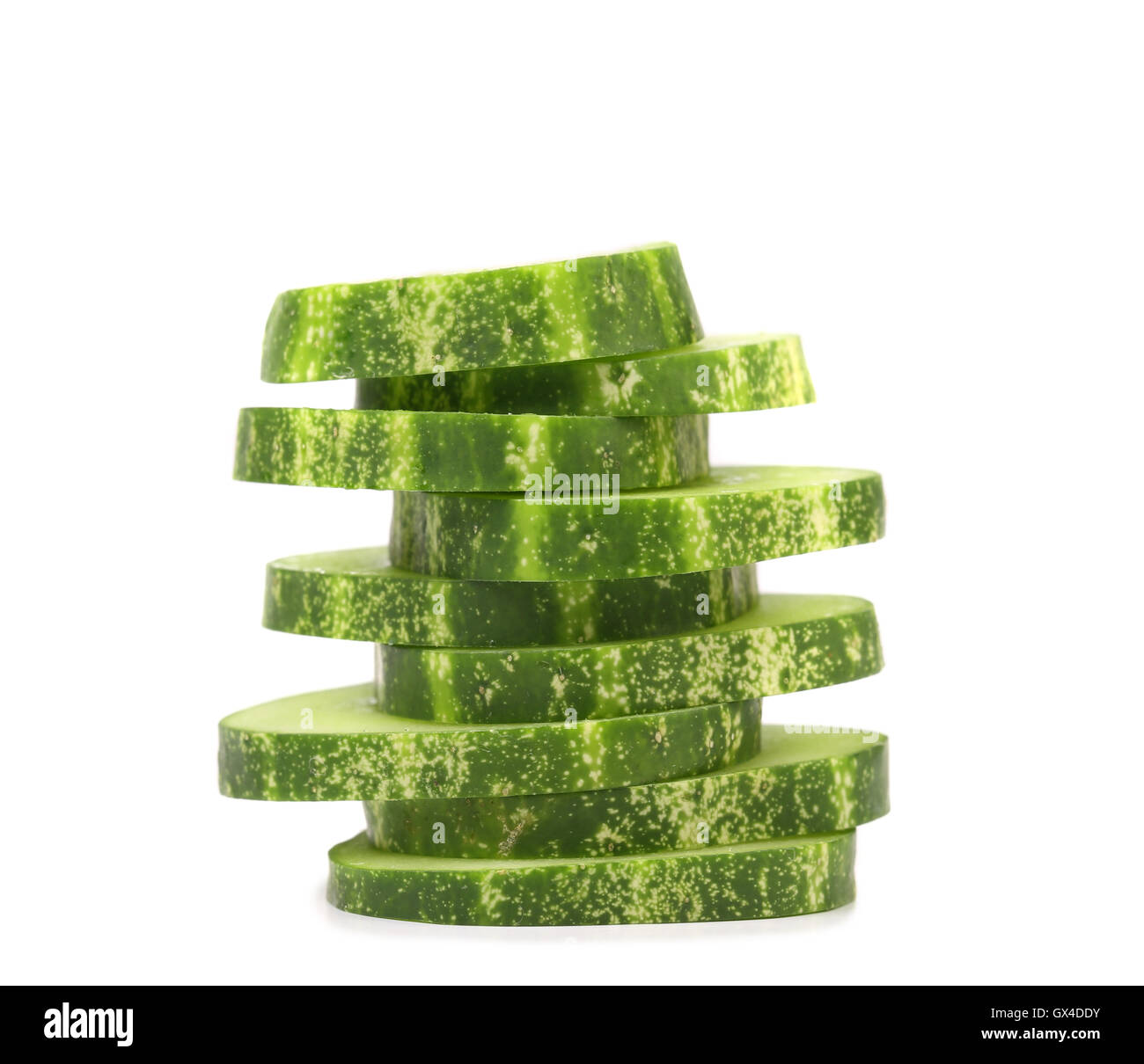 Stack of sliced fresh cucumbers Stock Photo - Alamy