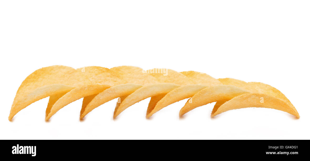 Row of potato chips Stock Photo - Alamy