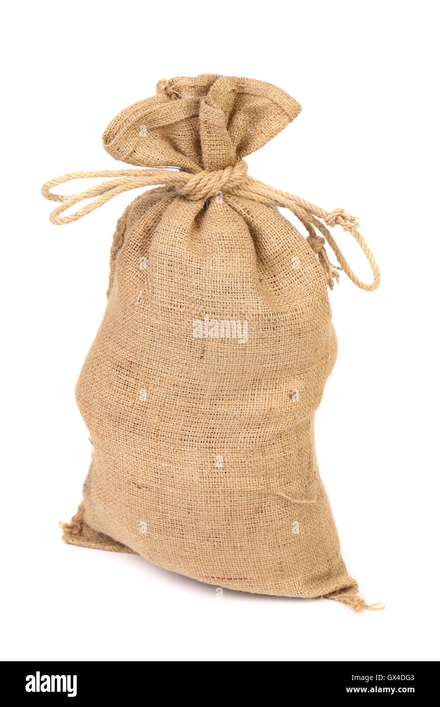 Bag from a sacking isolated Stock Photo - Alamy