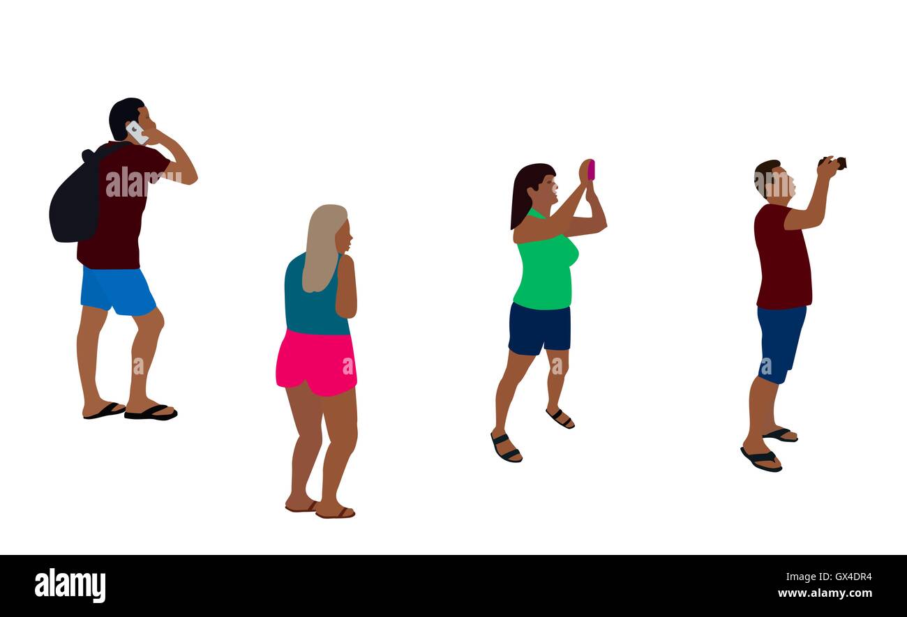 Colorfull Silhouettes of People Vector Illustration Stock Vector Image ...