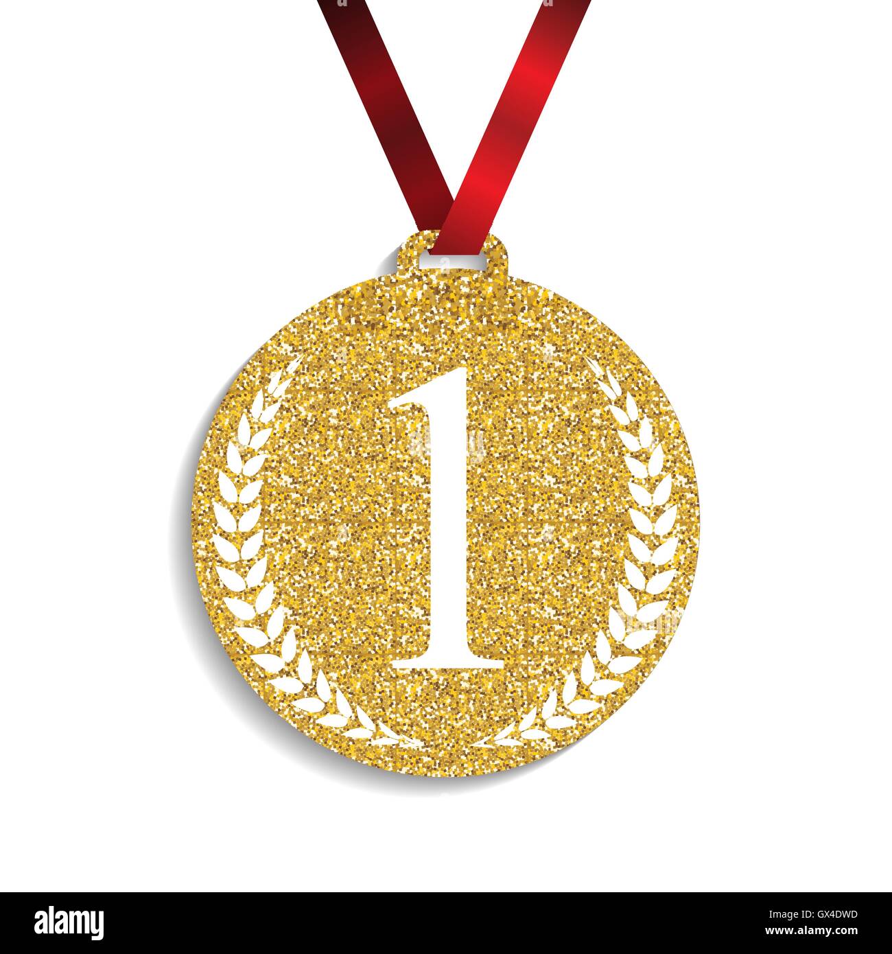 Art Golden Medal Icon Sign First Place. Vector Illustration Stock ...
