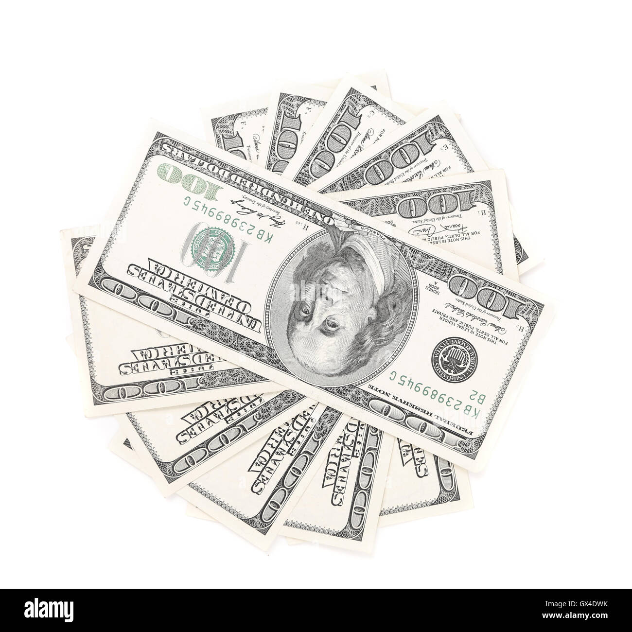 100 dollar bills fan hi-res stock photography and images - Alamy