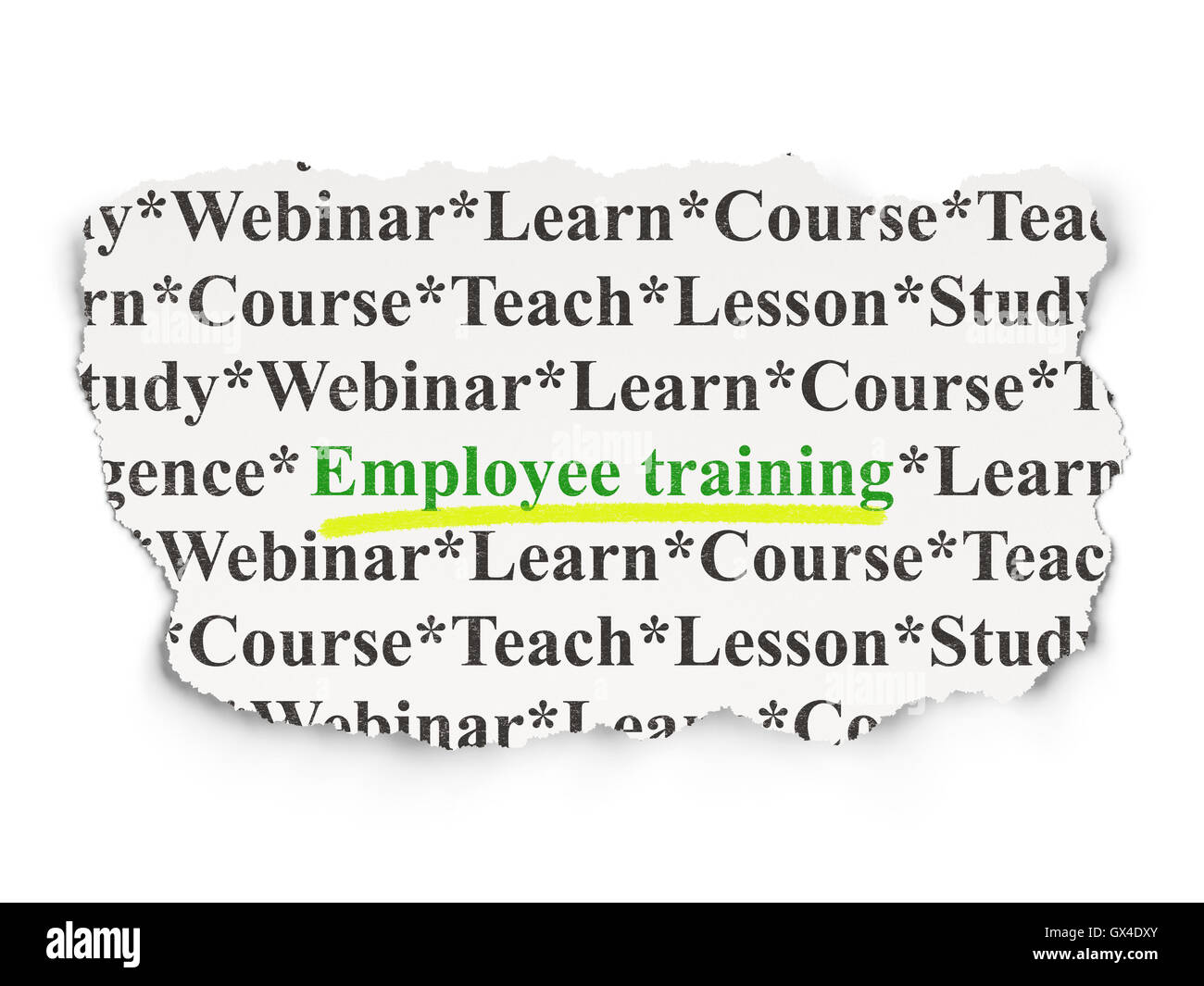 Education concept: Employee Training on Paper background Stock Photo ...