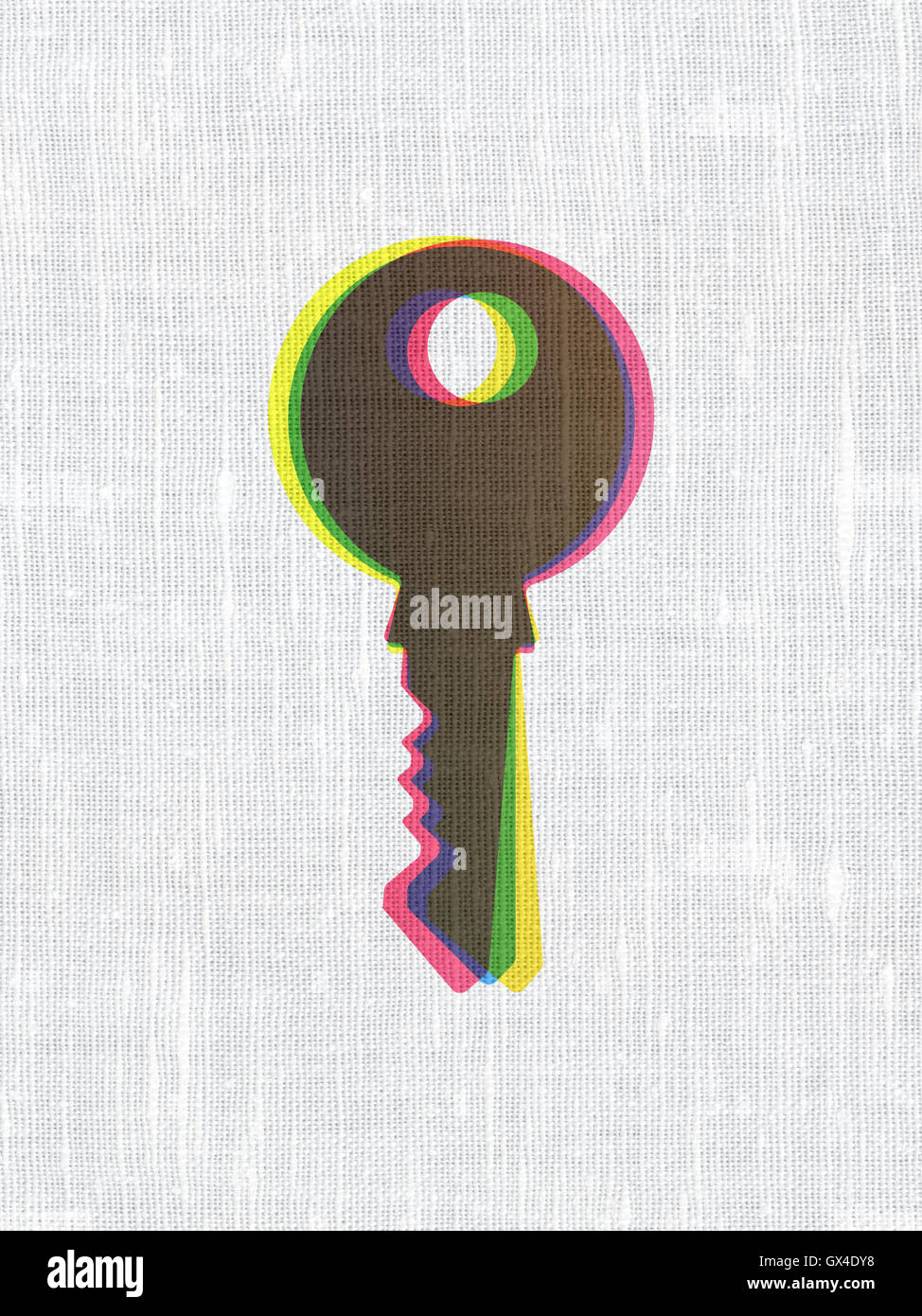 Security concept: Key on fabric texture background Stock Photo - Alamy