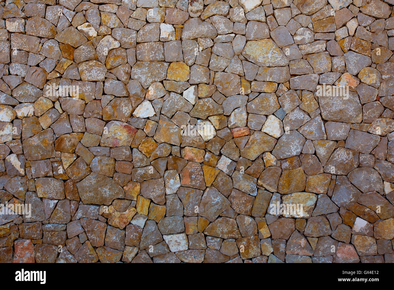 Ibiza masonry wall detail of mediterranean stonewall Stock Photo - Alamy